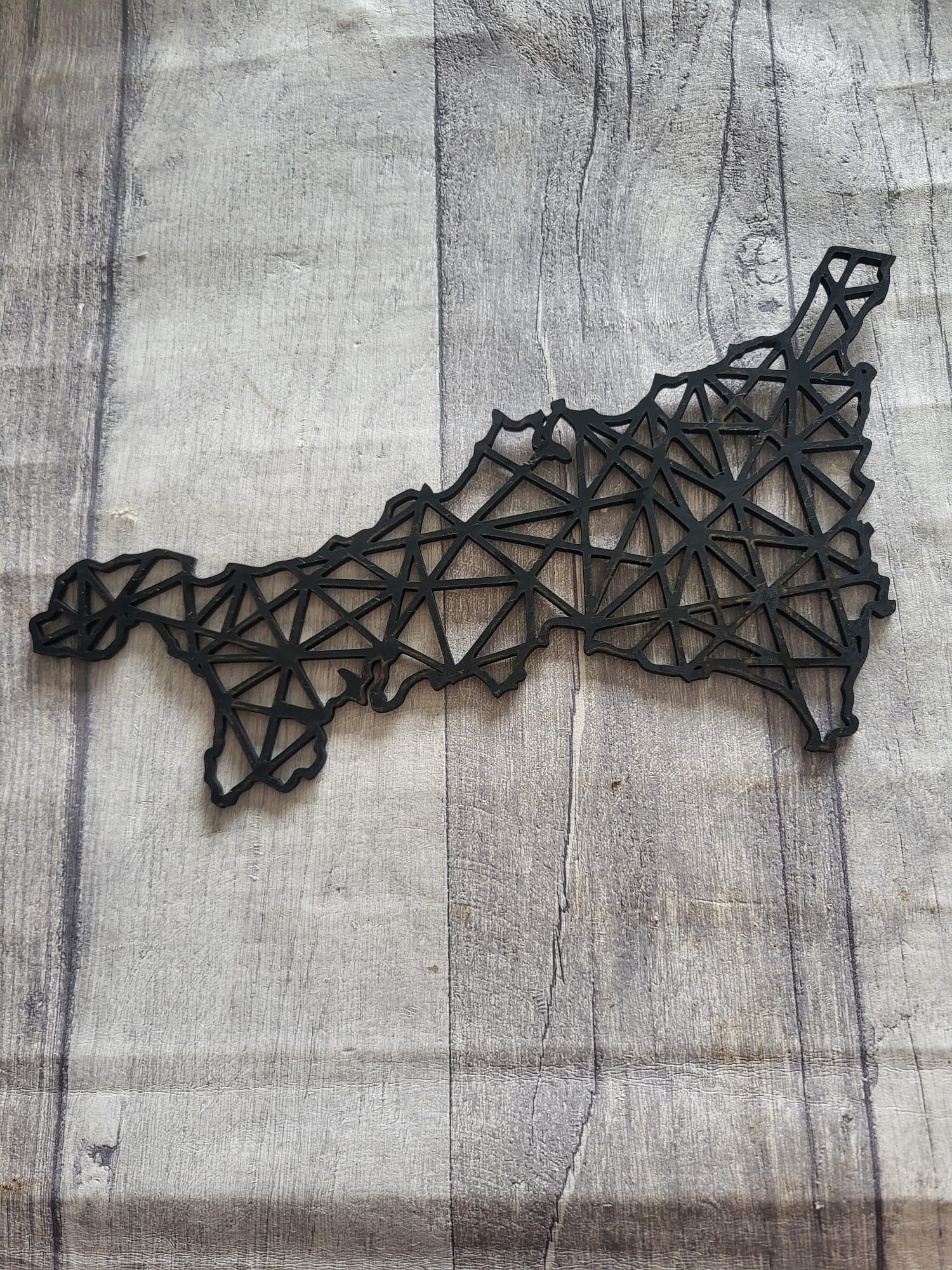 Geometric Map of Cornwall | Ashton Laser Studio